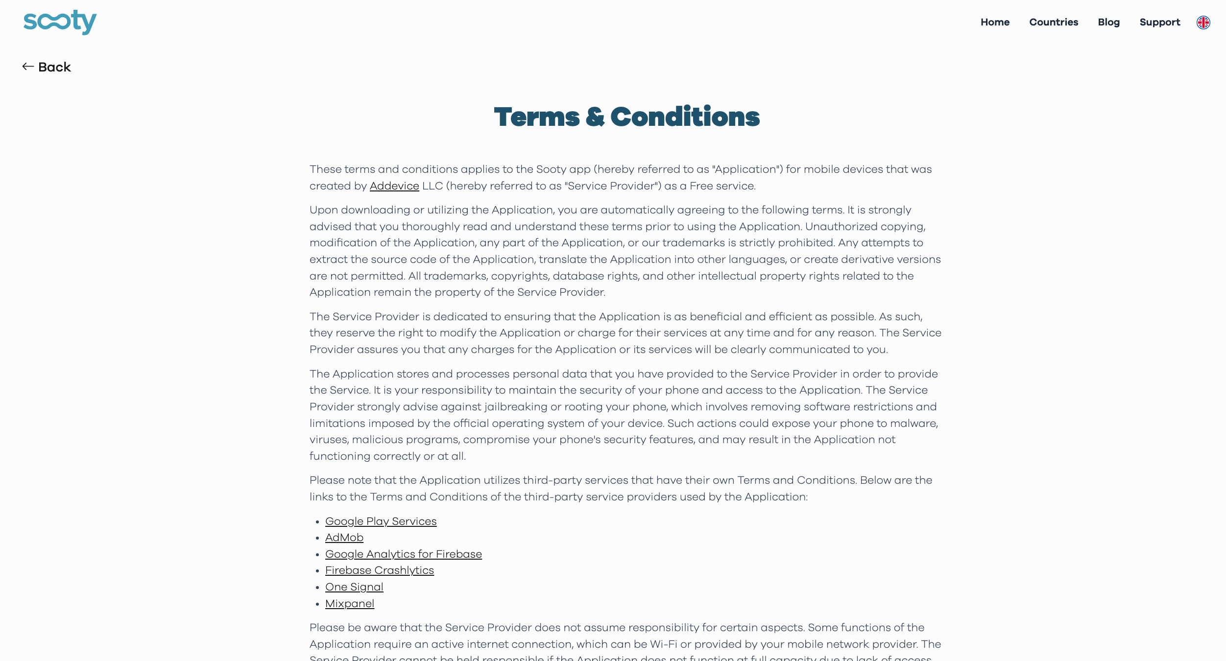 Terms & Conditions • Sooty